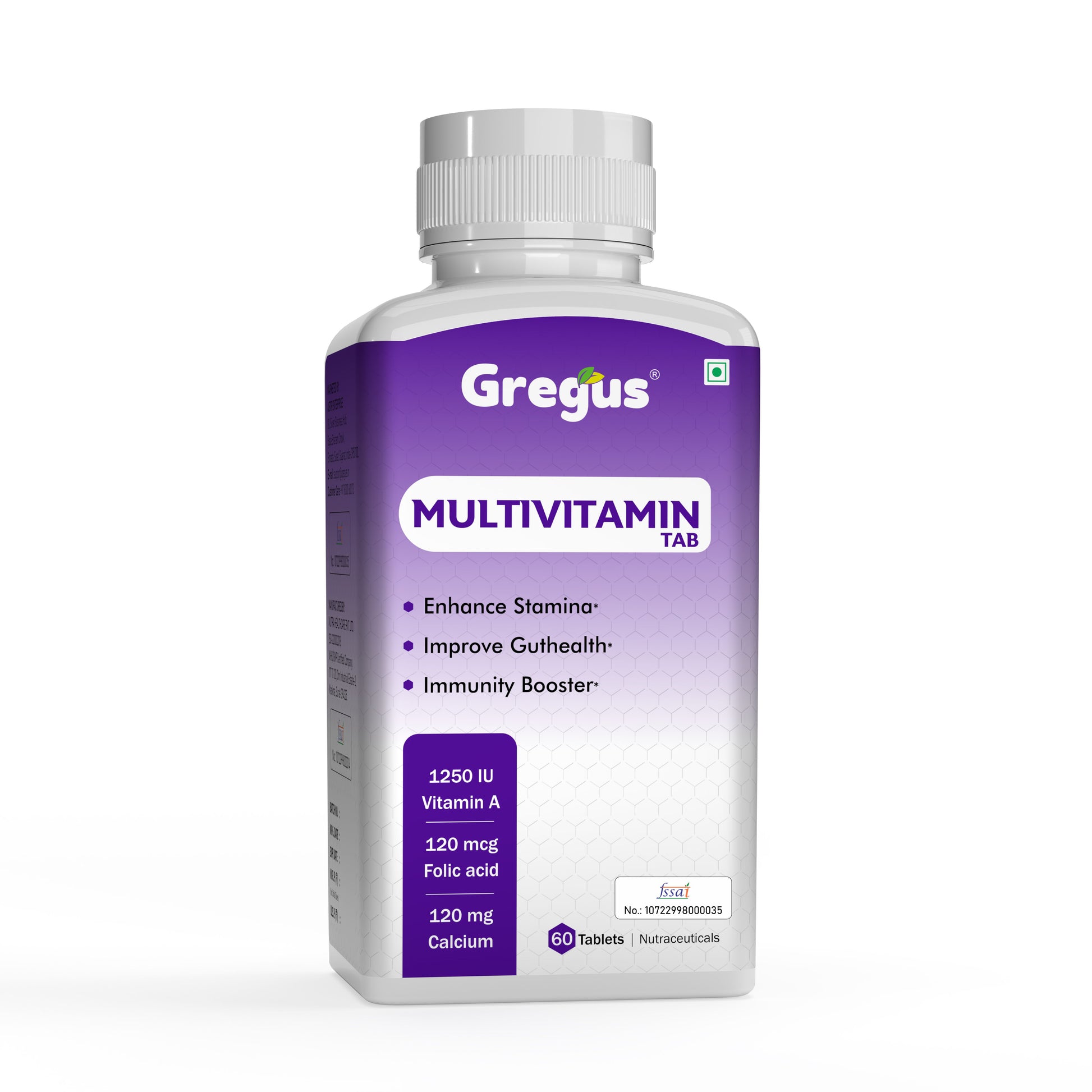 GREGUS Multivitamin (60 Tablets) with 41 vitamins for Total Wellness ...
