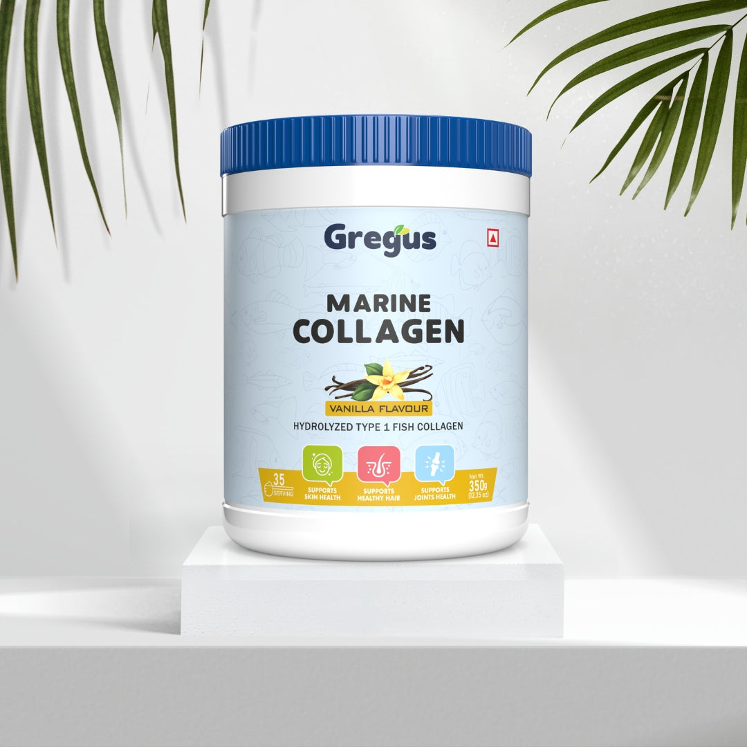 Gregus Marine Collagen Powder Hydrolyzed Fish Collagen for Radiant Skin